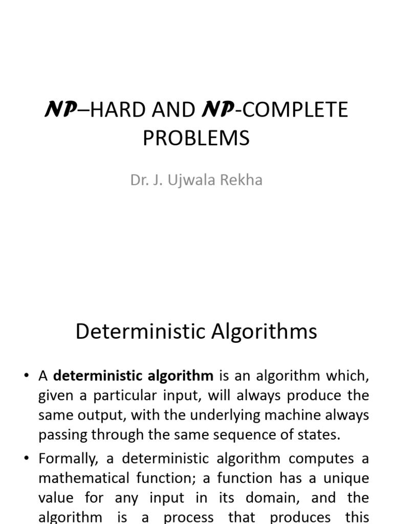 Np-Hard and Np-Complete Problems | PDF