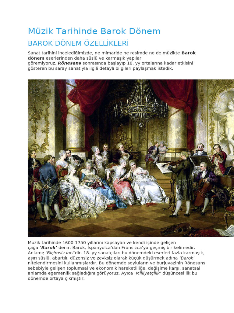 Barok Dönem Ve Bestekârlar | PDF