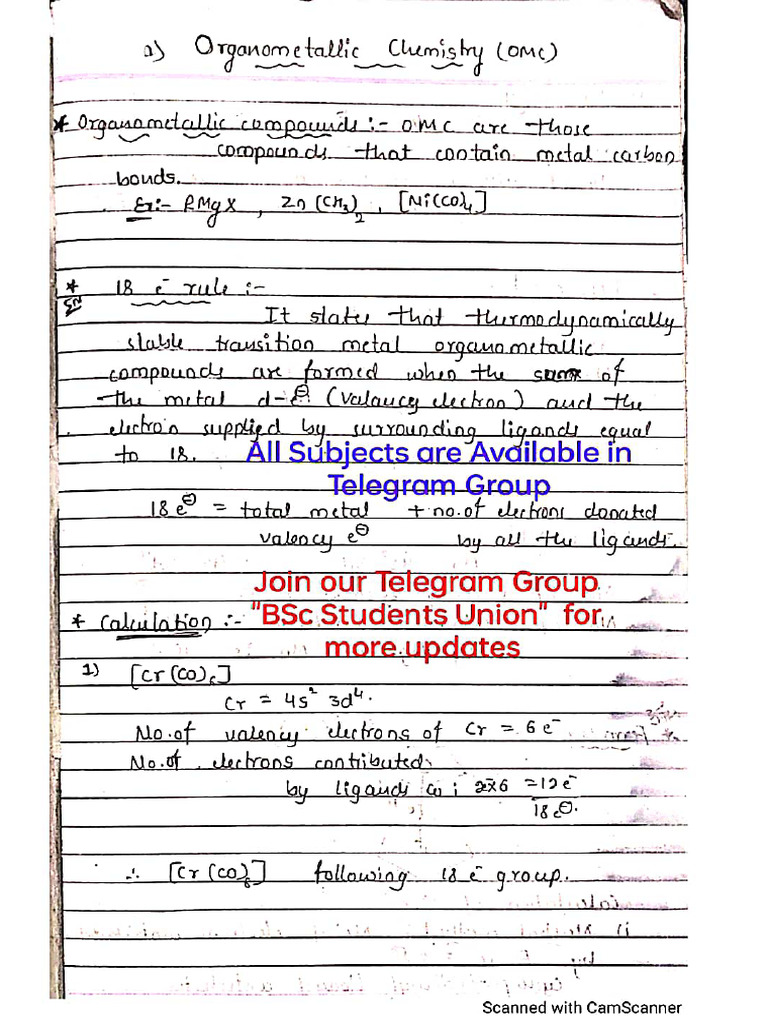 BSC 6th Sem Chemistry (I II) Full Notes and IMP QUE | PDF