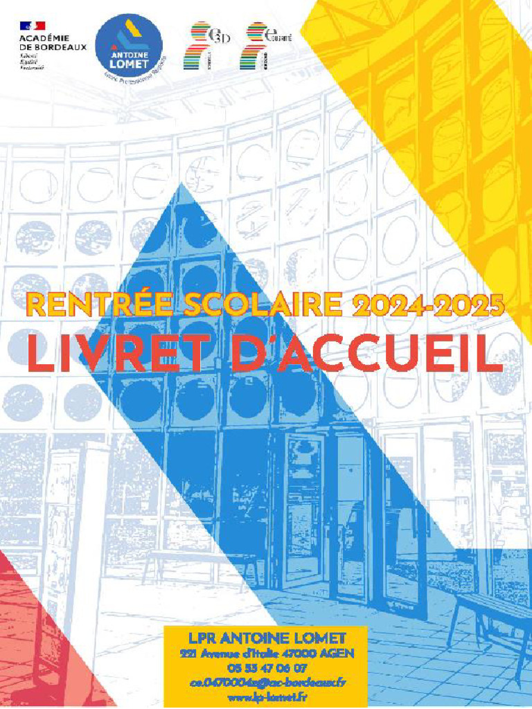 LIVRET D'ACCUEIL 2024 -2025 | PDF