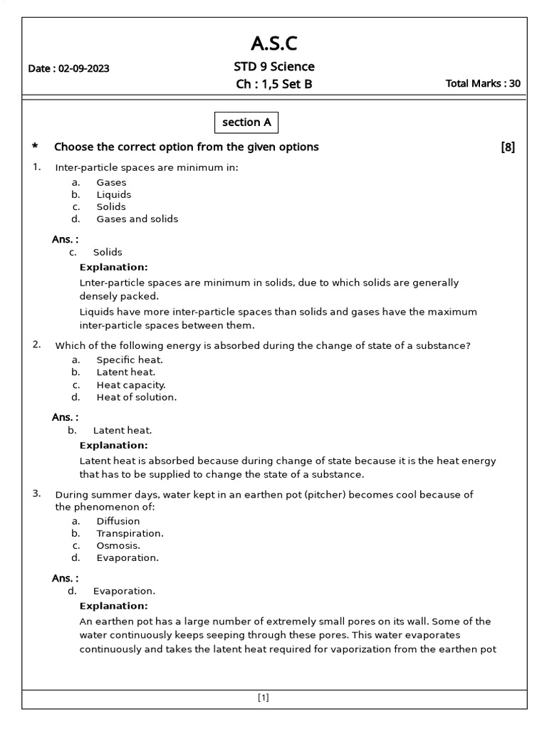 9 Set B - Solution | PDF