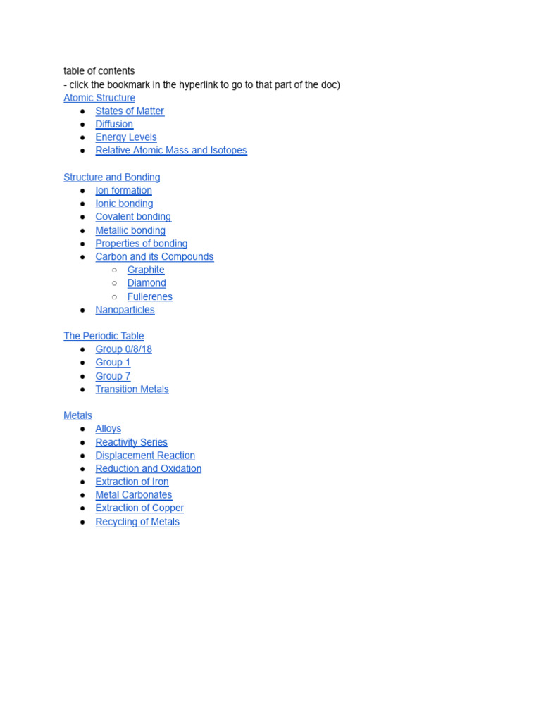 Igcse Chemistry | PDF