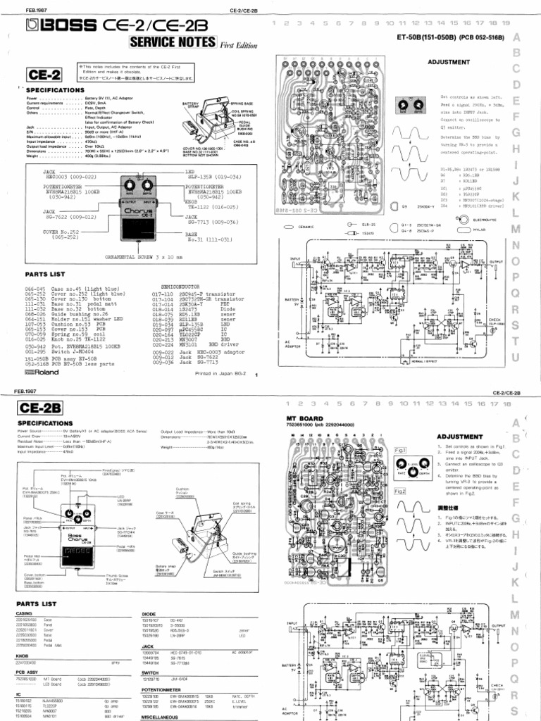 Boss CE-2 Service Notes