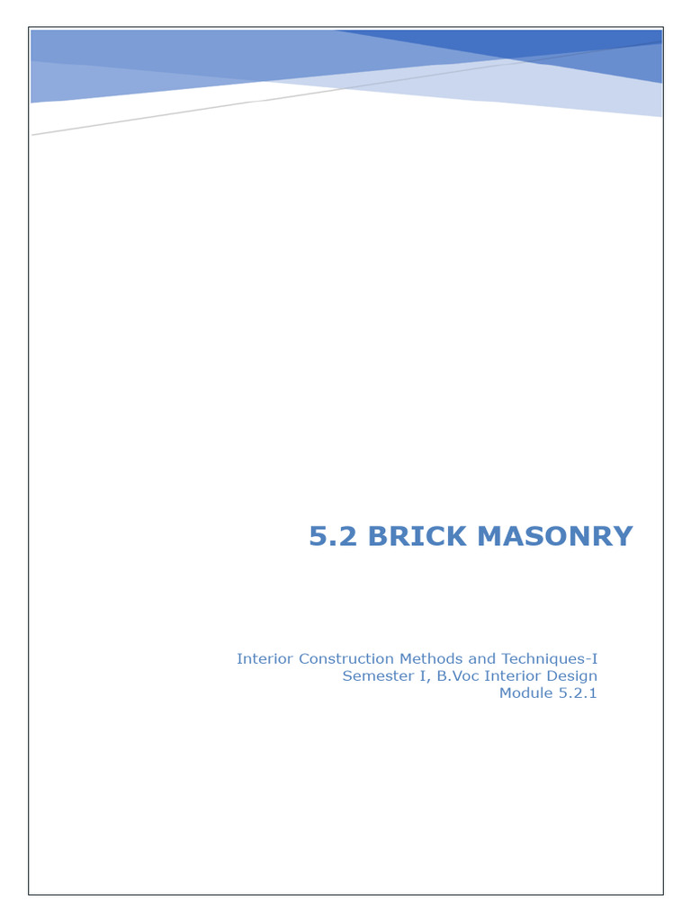 Brick Masonry | PDF