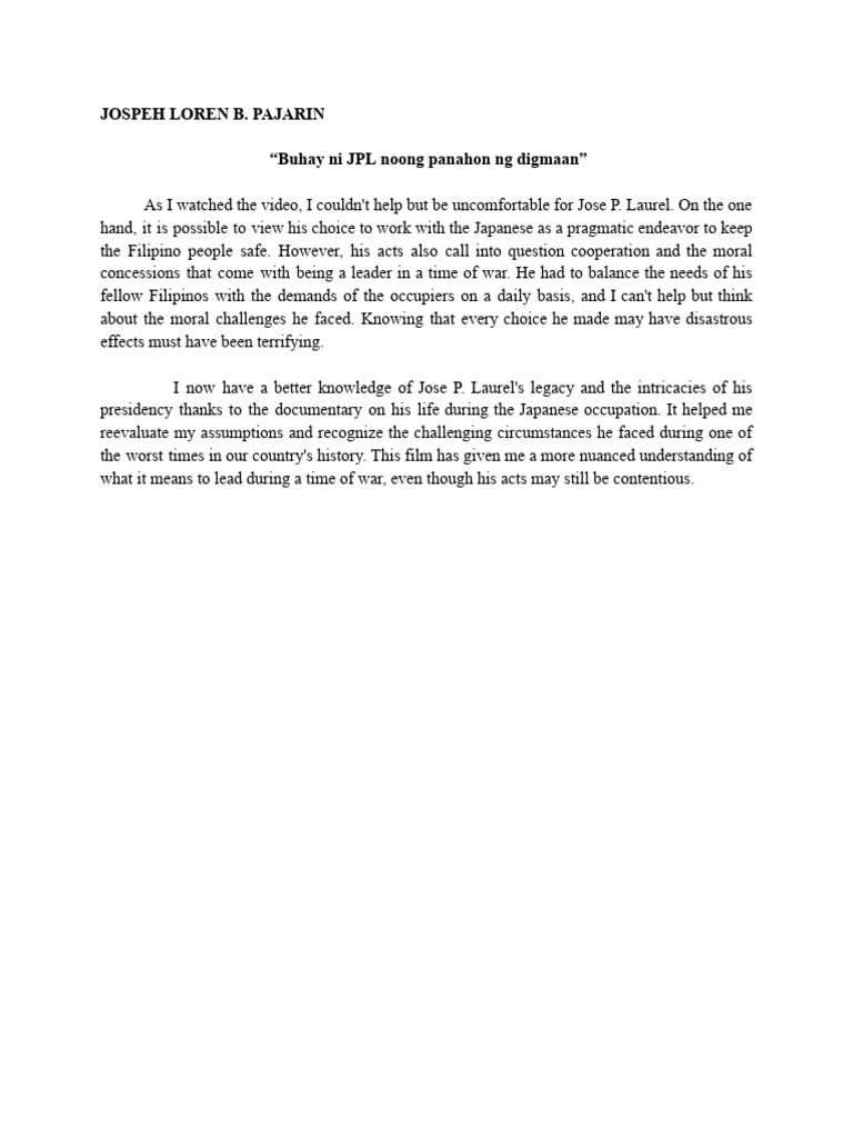 JPL ReactionPaper | PDF