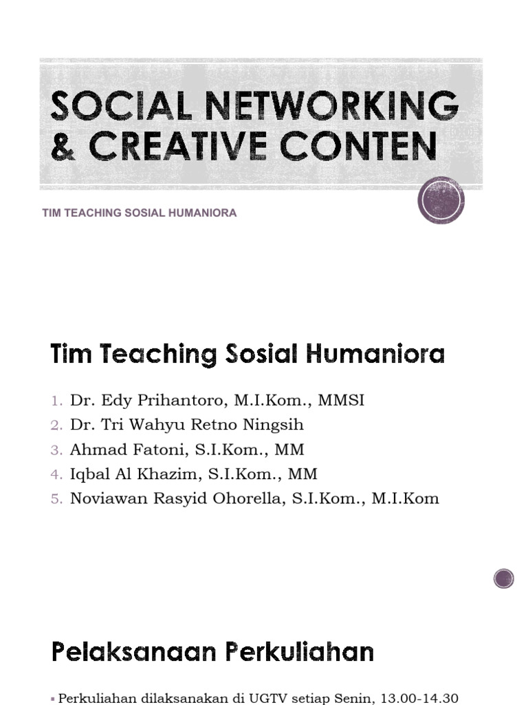 M1 Social Networking and Creative Content | PDF | Social Network | Online Organizations