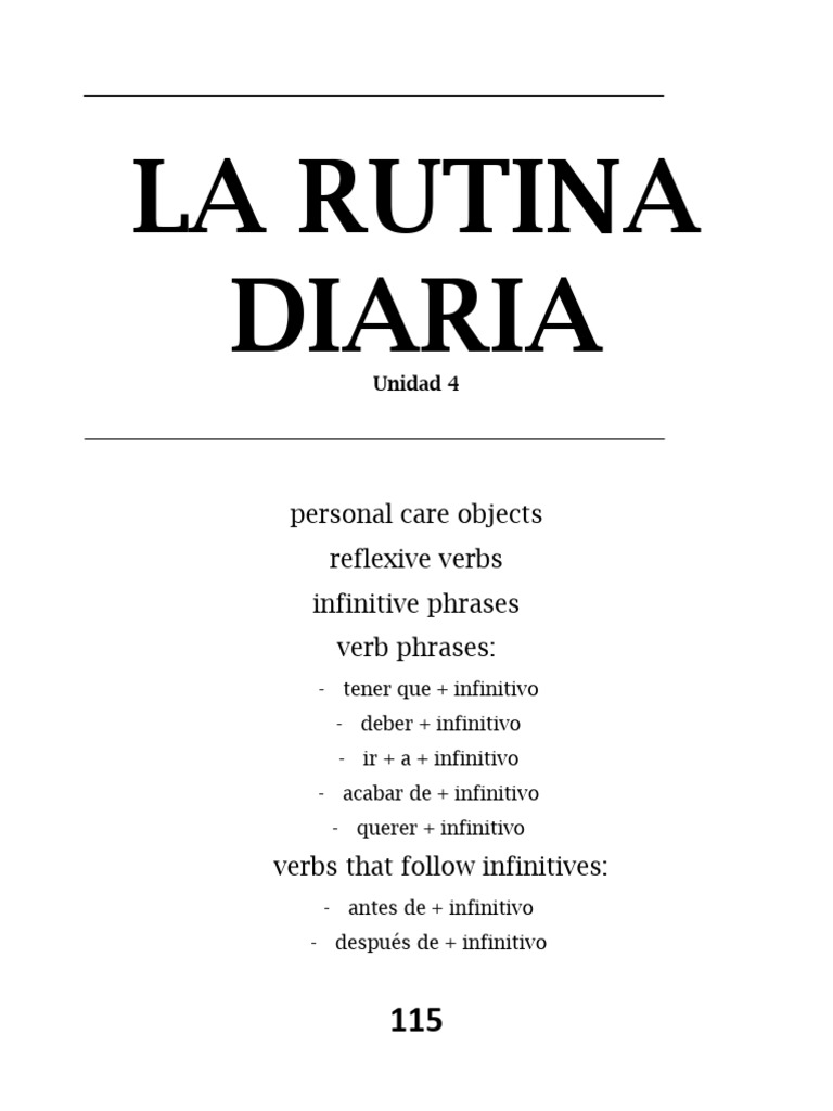 Rutina - Diaria Packet | PDF