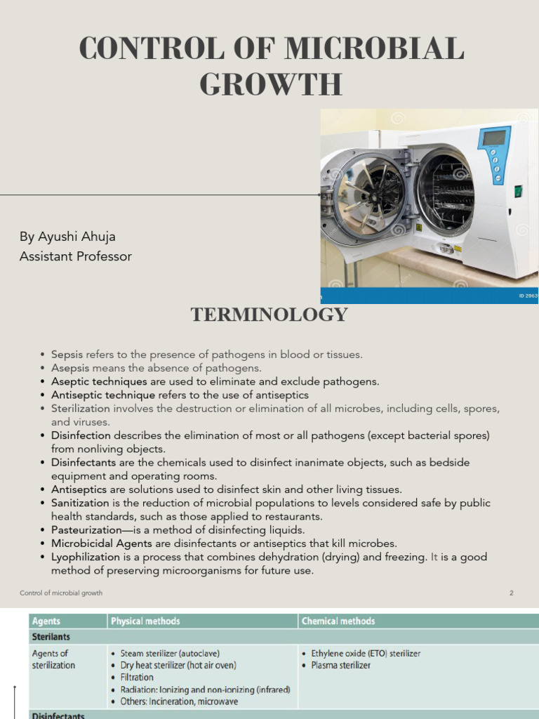 Microbial Growth Control Techniques | PDF | Sterilization (Microbiology ...