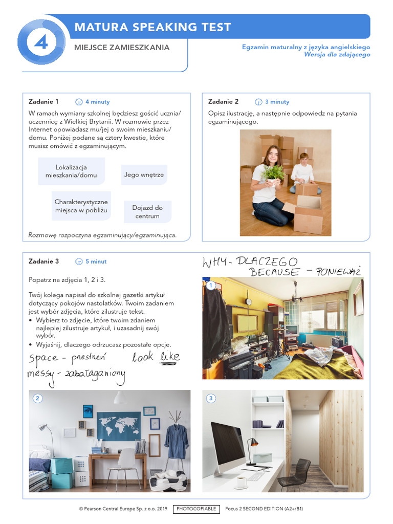 Focus 2 2ed Matura Speaking Unit 4 For Student | PDF
