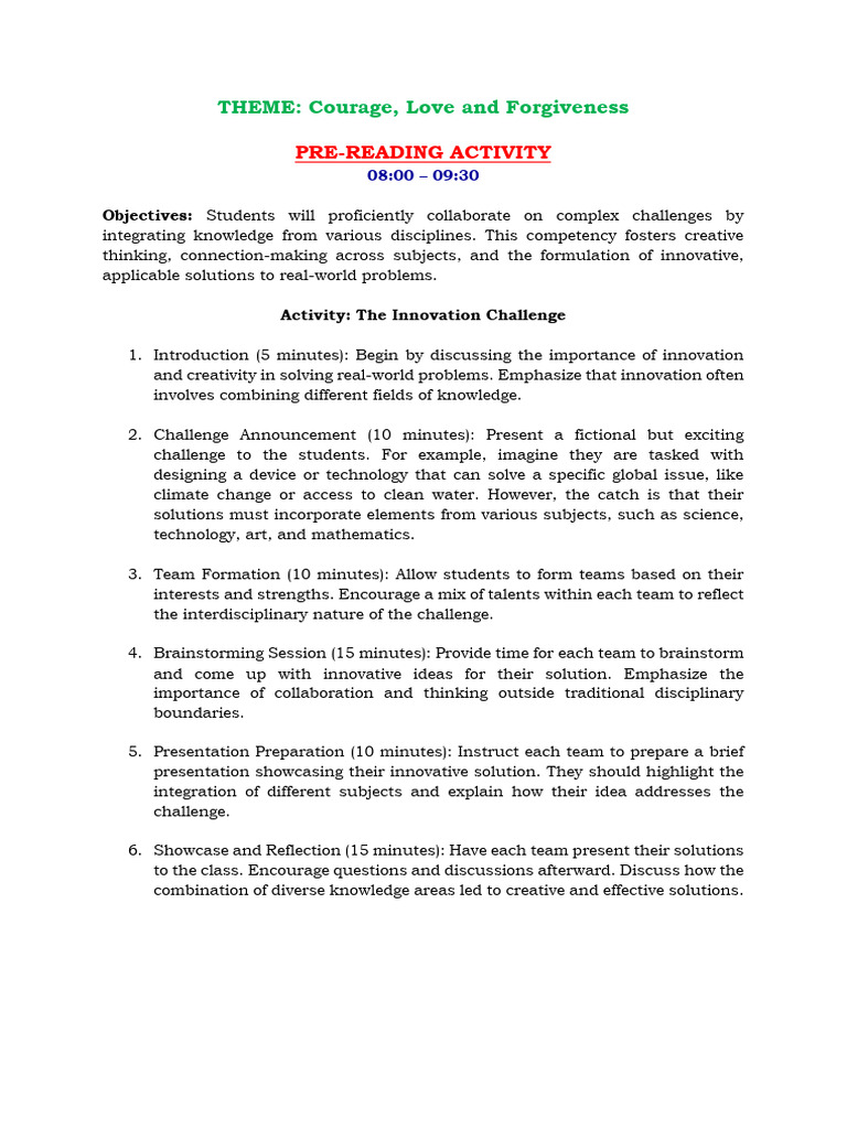 Catch Up Fridays Teaching Guide | PDF