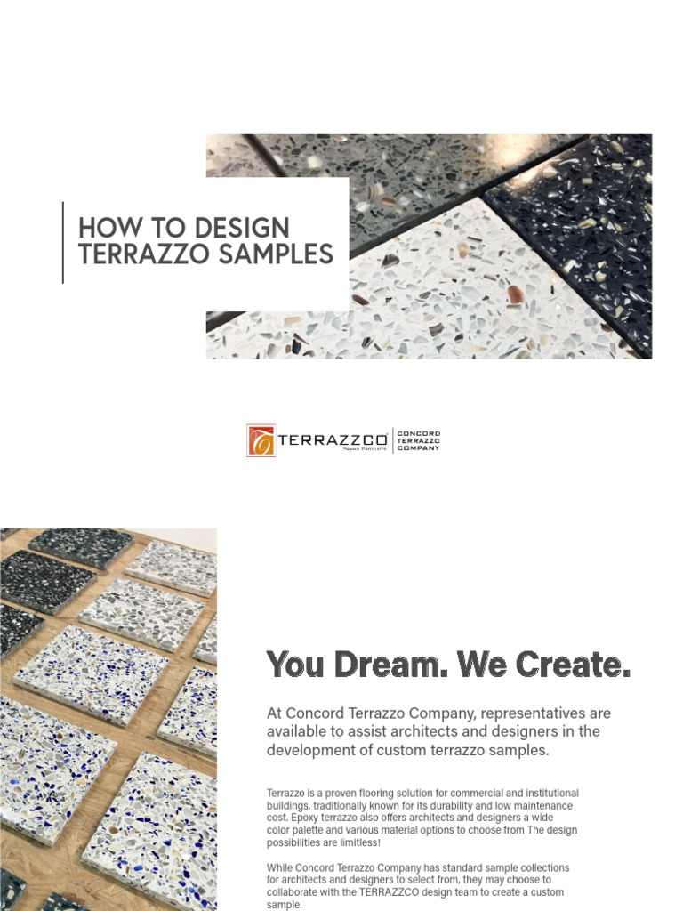 Custom Terrazzo Sample Design Guide | PDF | Construction Aggregate ...