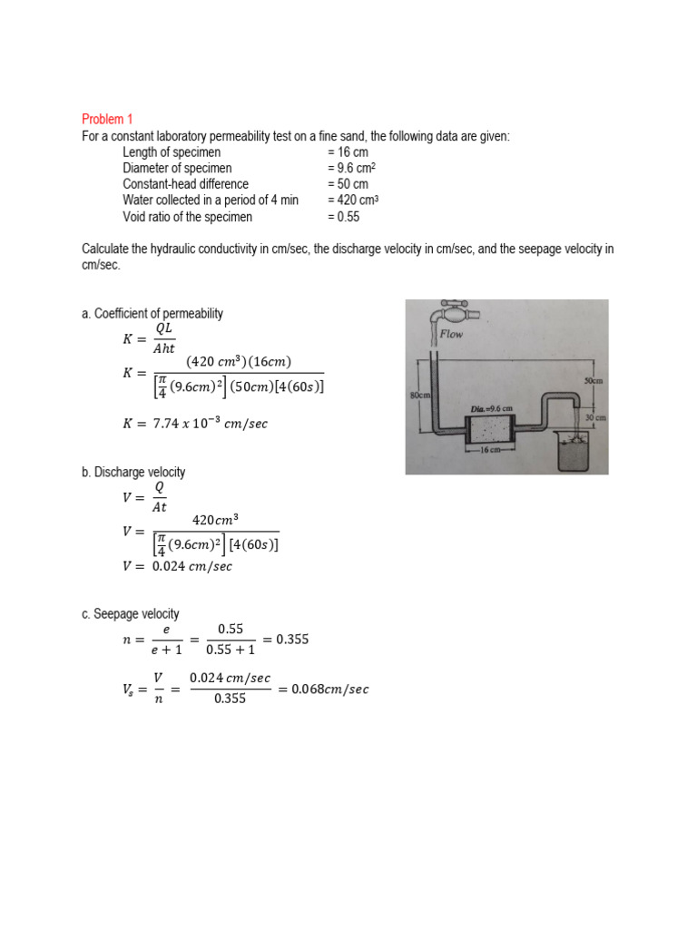 Week 6. Permeability Examples | PDF