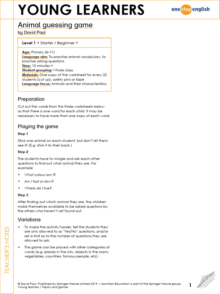 Young-learners_Animal-guessing-game | PDF Young-learners_Animal-guessing-game | PDF