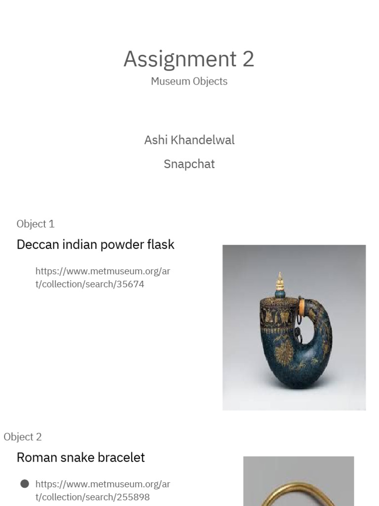 (Template) Final Selected Museum Objects + Ordinary Objects | PDF