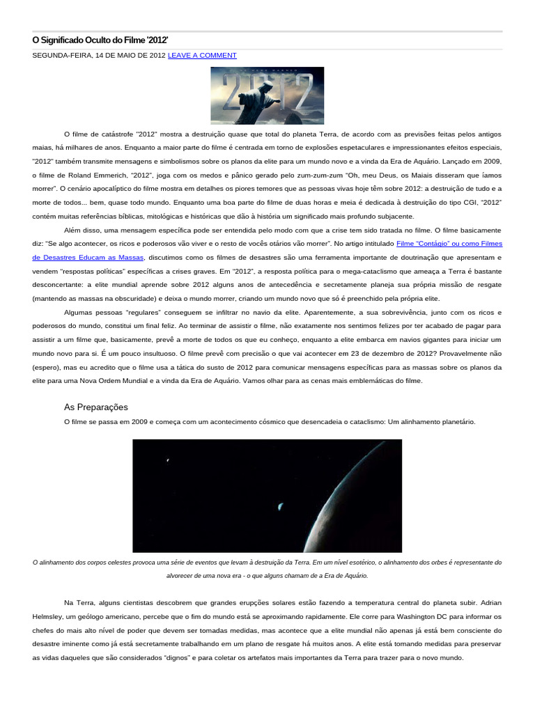 A Elite - O Significado Oculto Do Filme 2012 - Ok | PDF