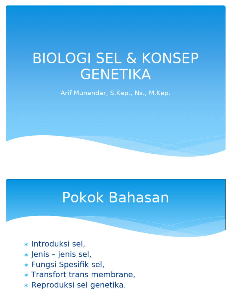 Biologi Sel Dan Genetika | PDF