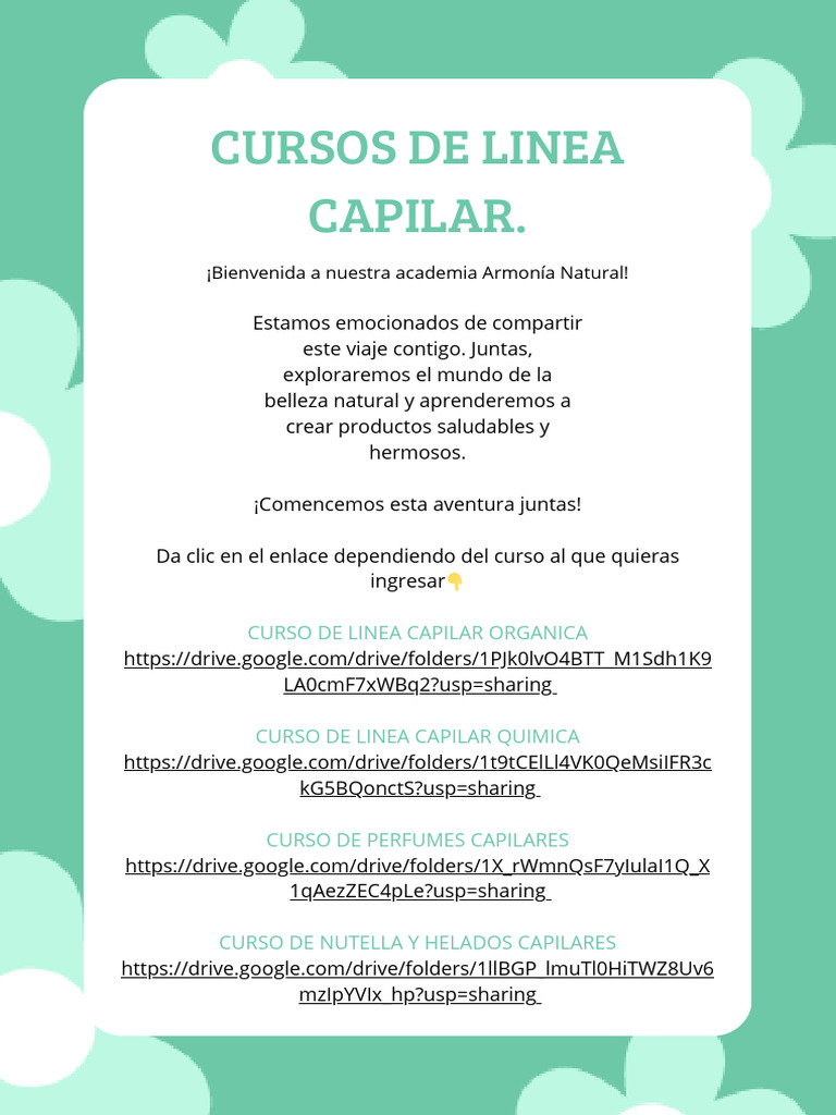 Cursos de Linea Capilar | PDF