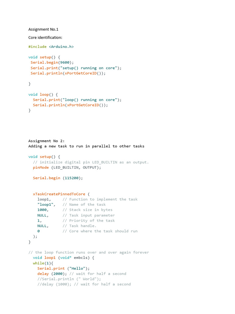 RTOS Assignment | PDF