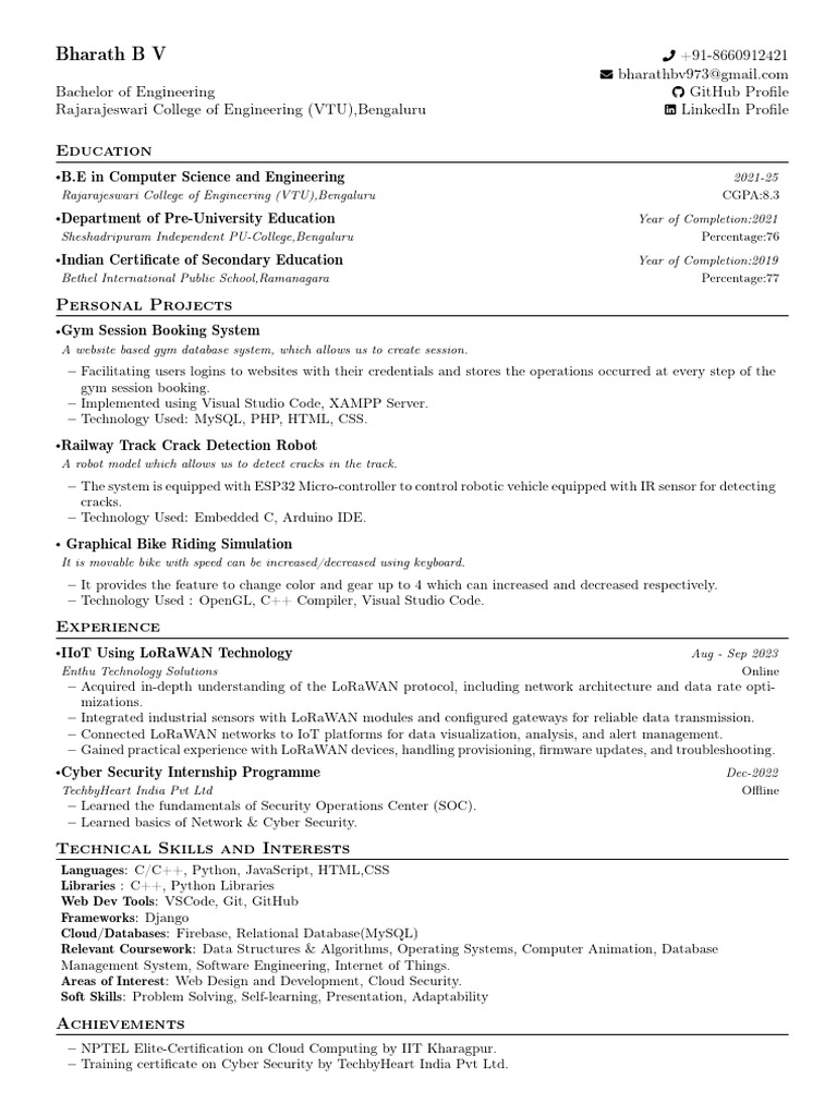 70 ATS Rating Resume Template | PDF