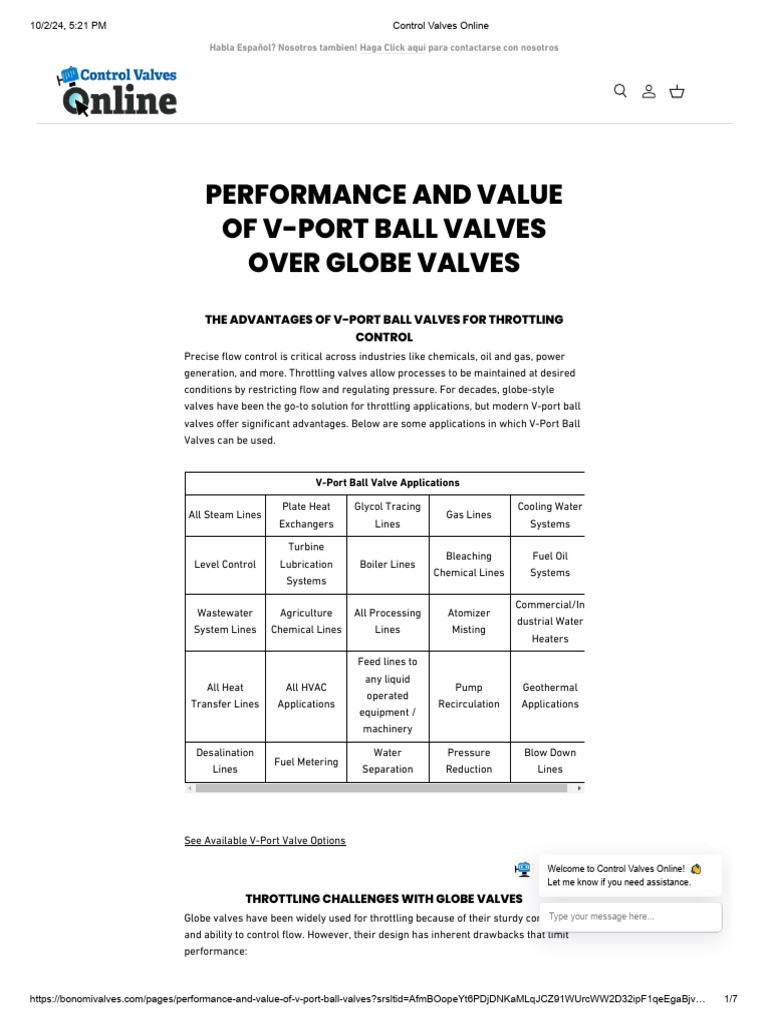 V-Port Ball Valves vs. Globe Valves Advantages | PDF | Valve | Actuator