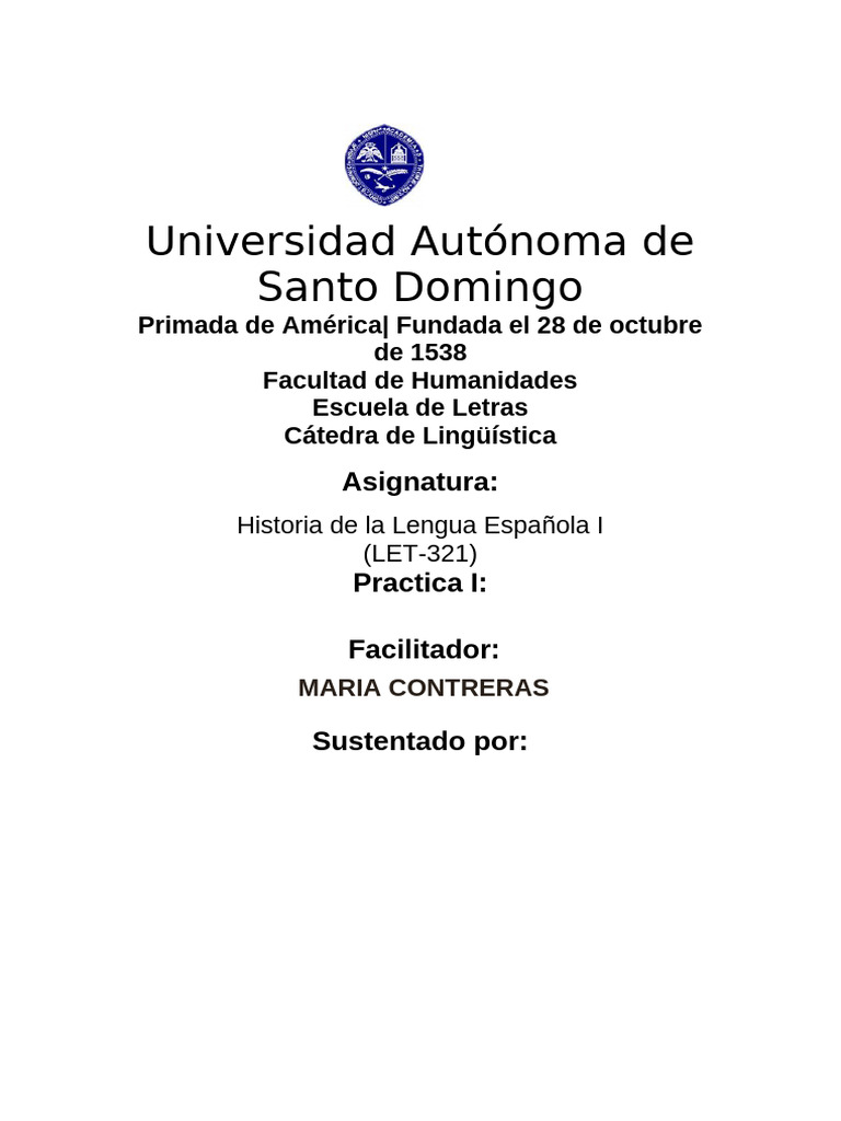 Practica I, Hist. Leng. | PDF