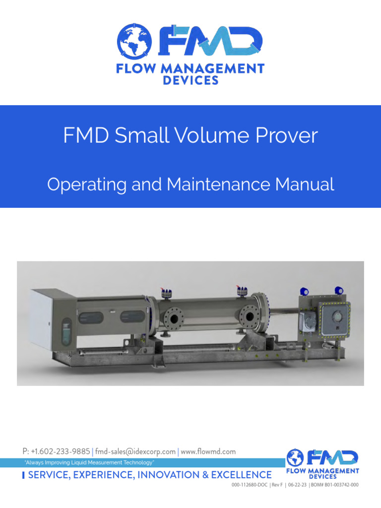 FMD Prover Operating Maintenance Manual 000 112680 DOC RevF 02 24 W | PDF