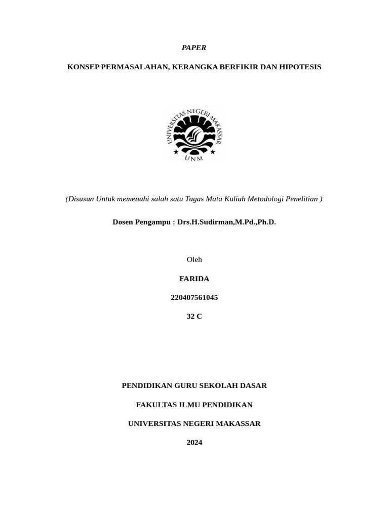 Paper Metodologi Farida | PDF