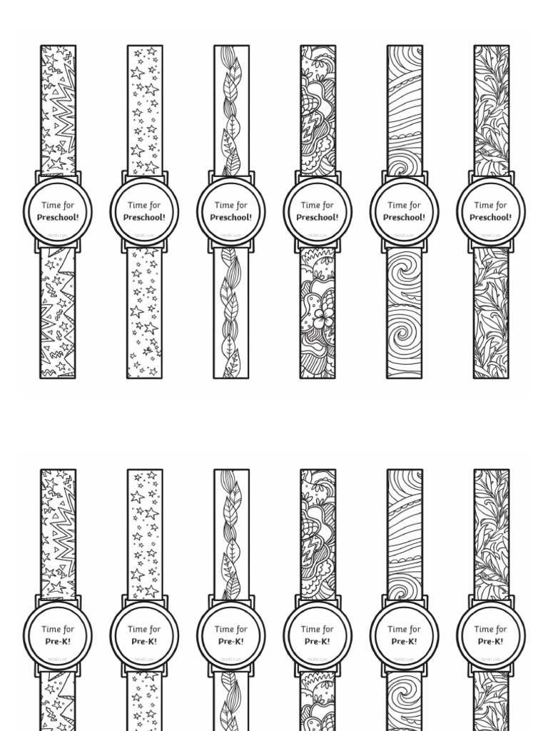First Day of School Time For Watches Craft | PDF