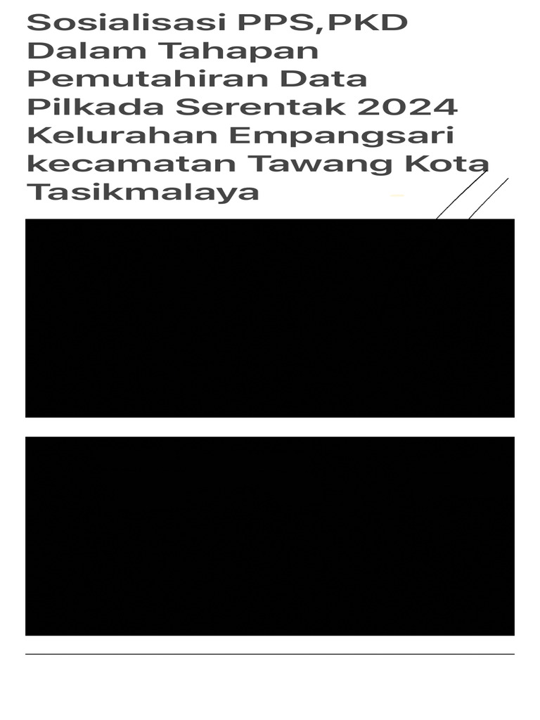 Sosialisasi PPS, PKD Dalam Tahapan Pemutahiran Data Pilkada Serentak | PDF