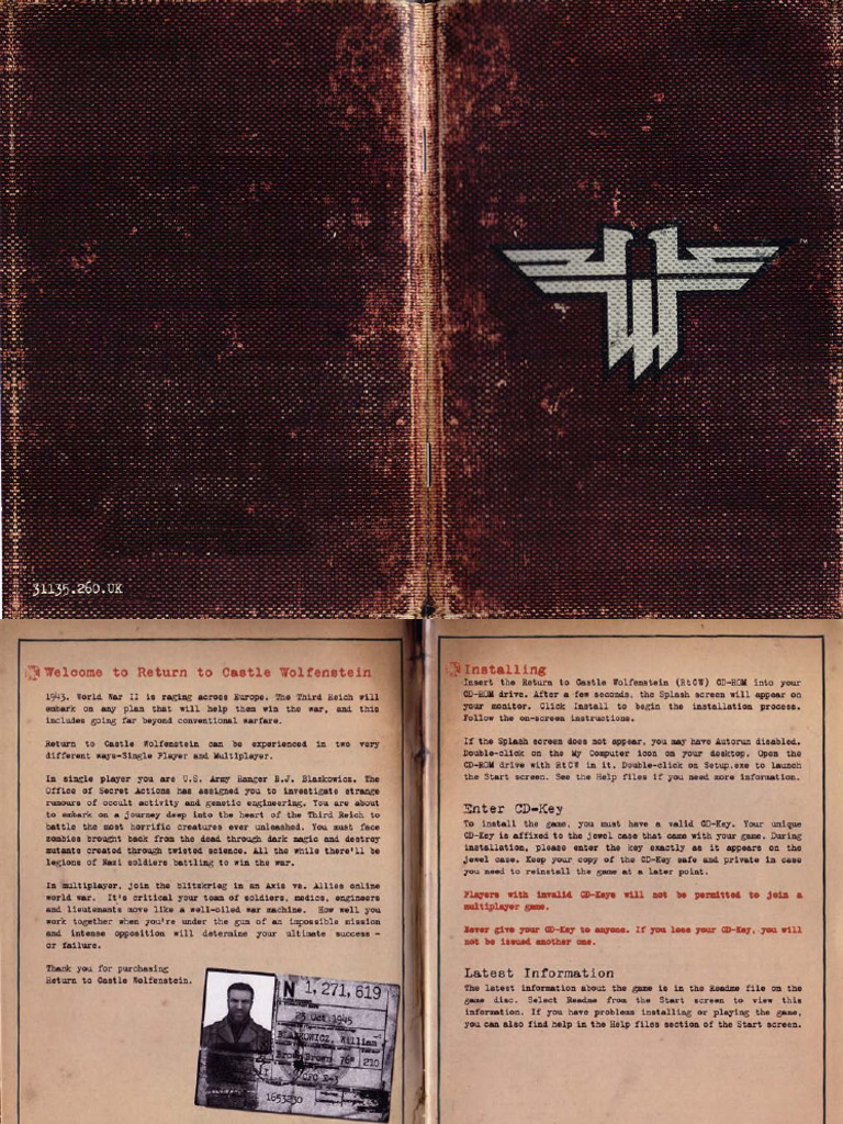 Return To Castle Wolfenstein | PDF