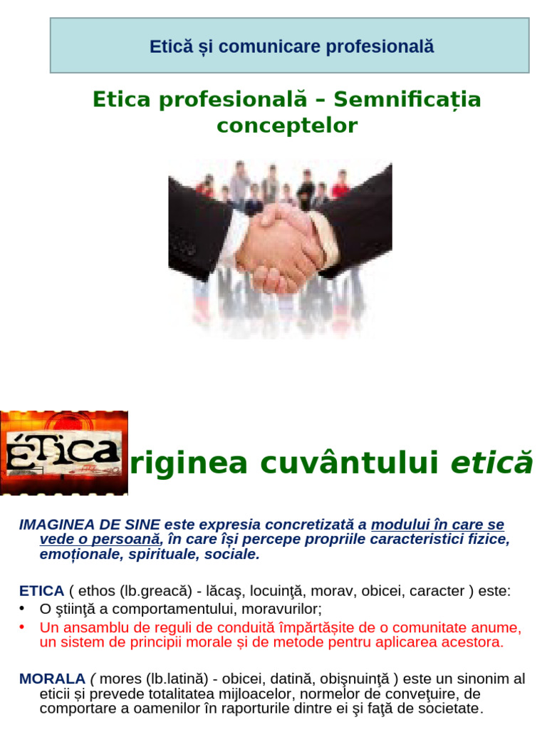 Etica Si Comunicare Profesionala | PDF