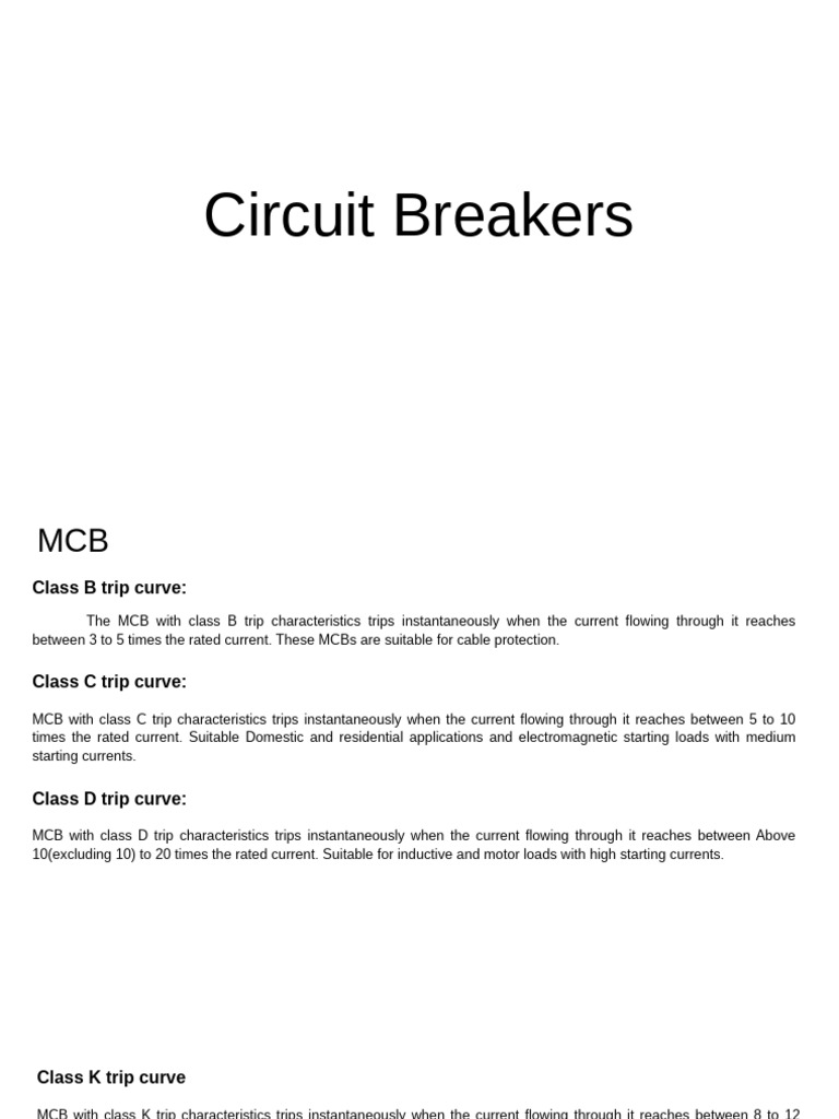 Circuit Breakers | PDF