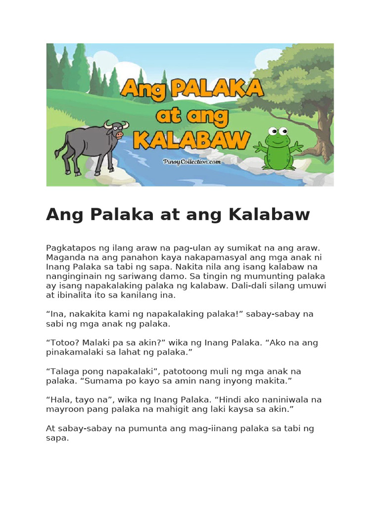 Ang Palaka at Ang Kalabaw | PDF