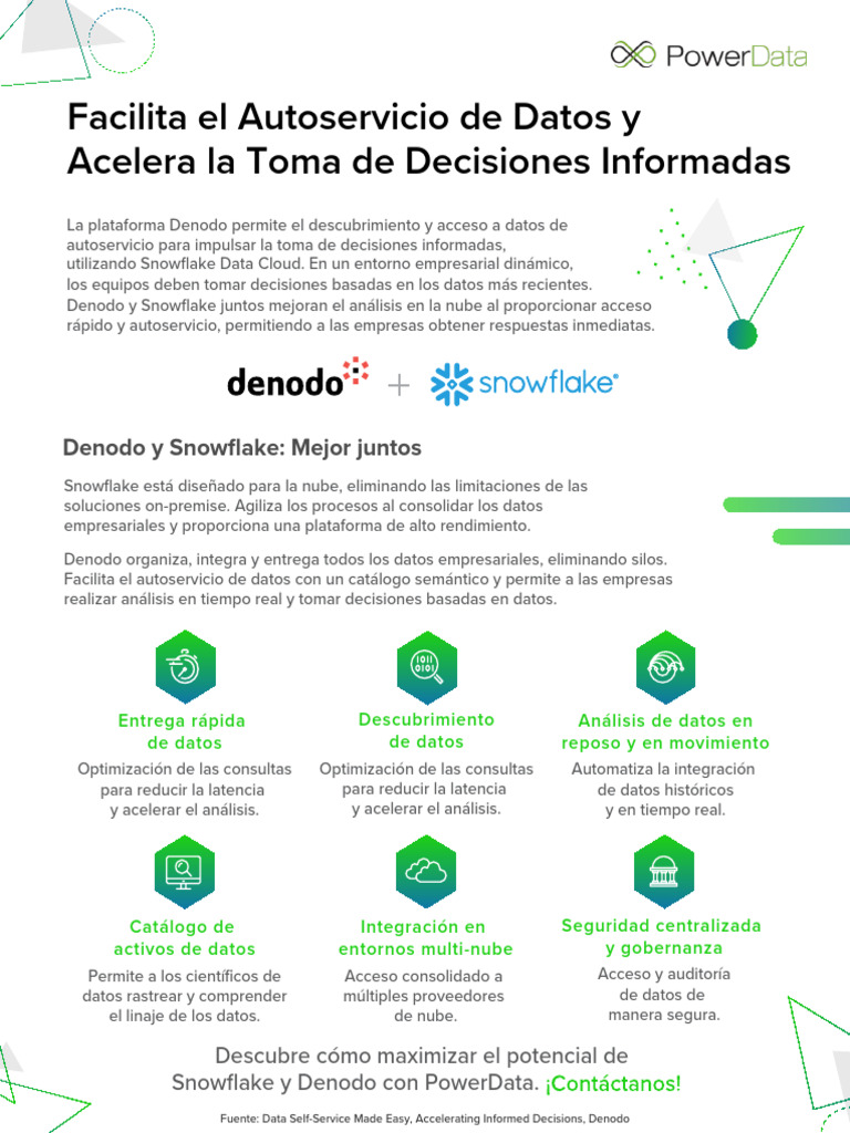 Facilita El Autoservicio de Datos - Denodo + Snowflake | PDF