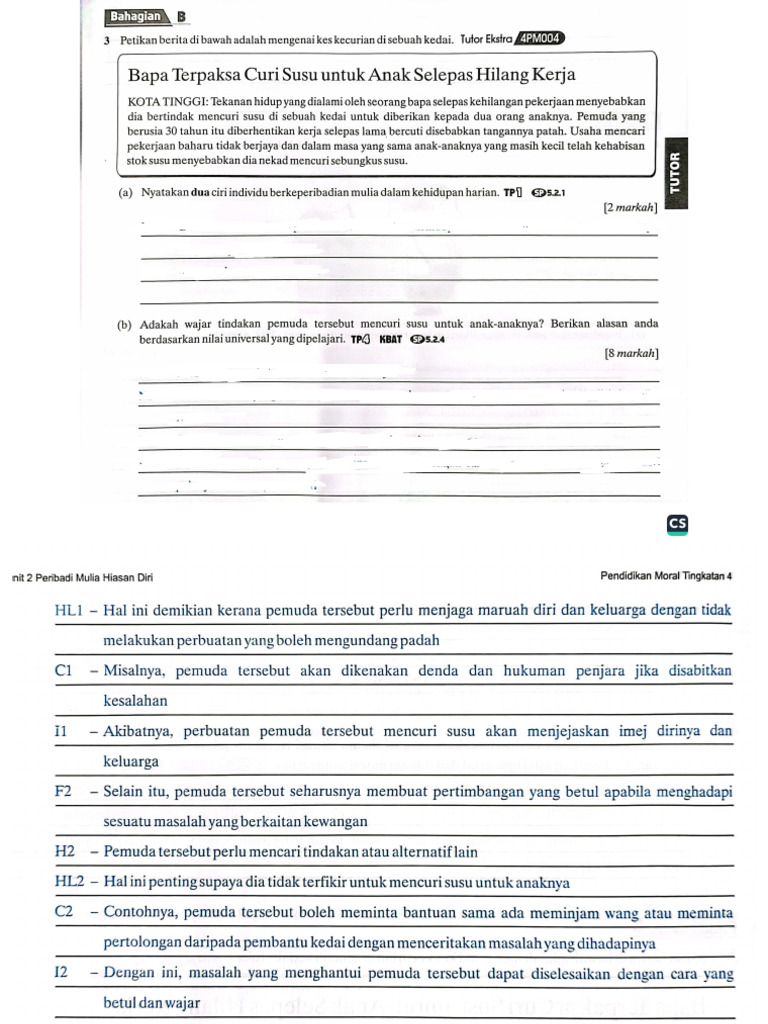 Latihan Esei Unit 2 | PDF