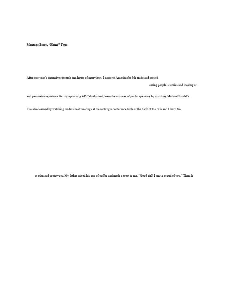 The "Coffeeshops + Coffee" College Essay Café and Coffee: Montage Essay ...