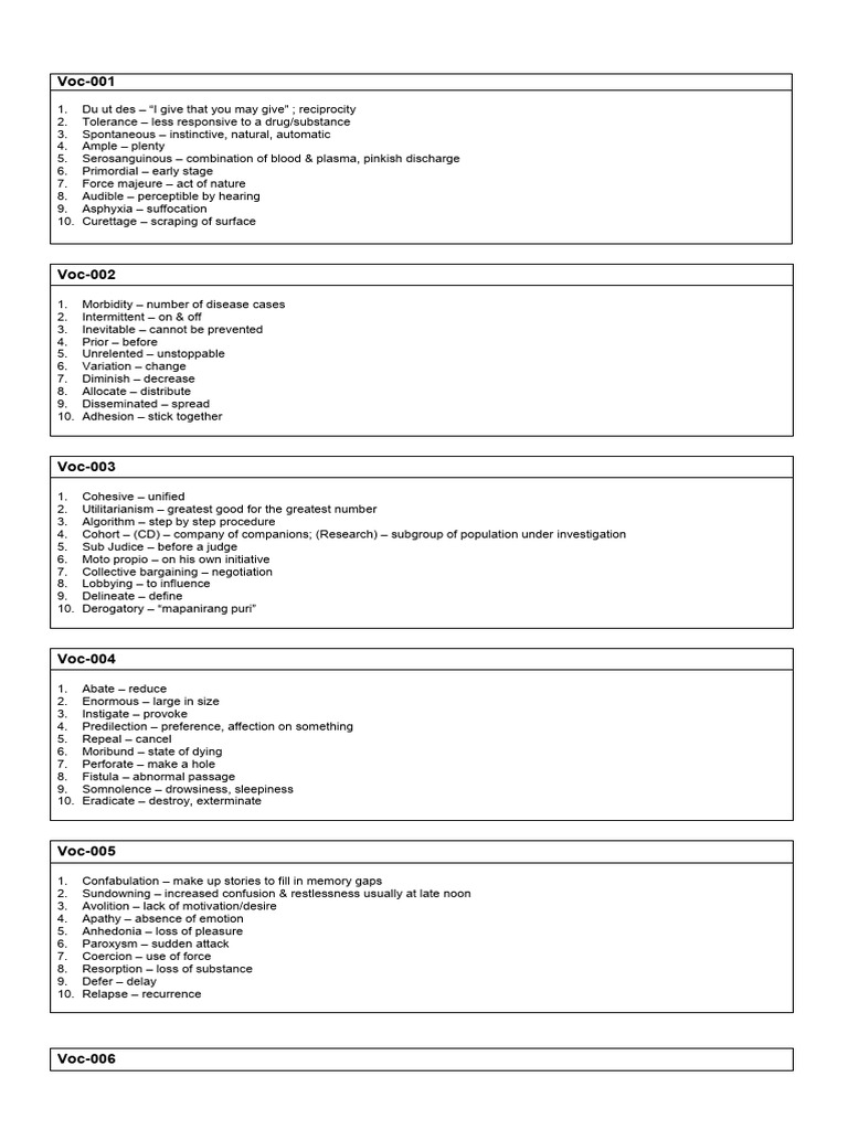 Vocabularies WD Meanings | PDF