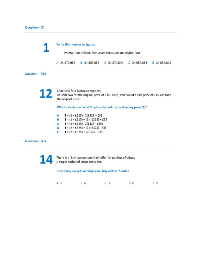 GL Maths Set J 2023 | PDF
