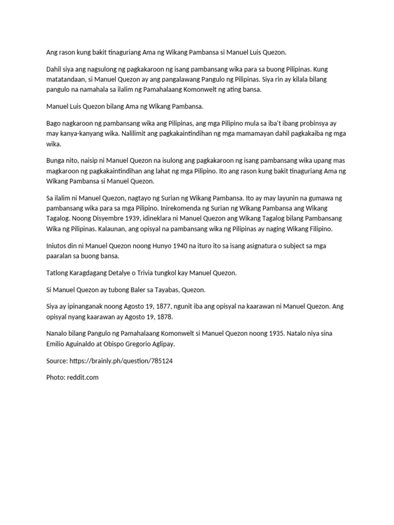 Ang Rason Kung Bakit Tinaguriang Ama NG Wikang Pambansa Si Manuel Luis ...