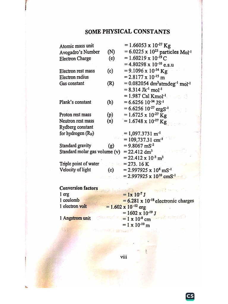 Chm 101 (Introduction to Physical Chemistry) | PDF