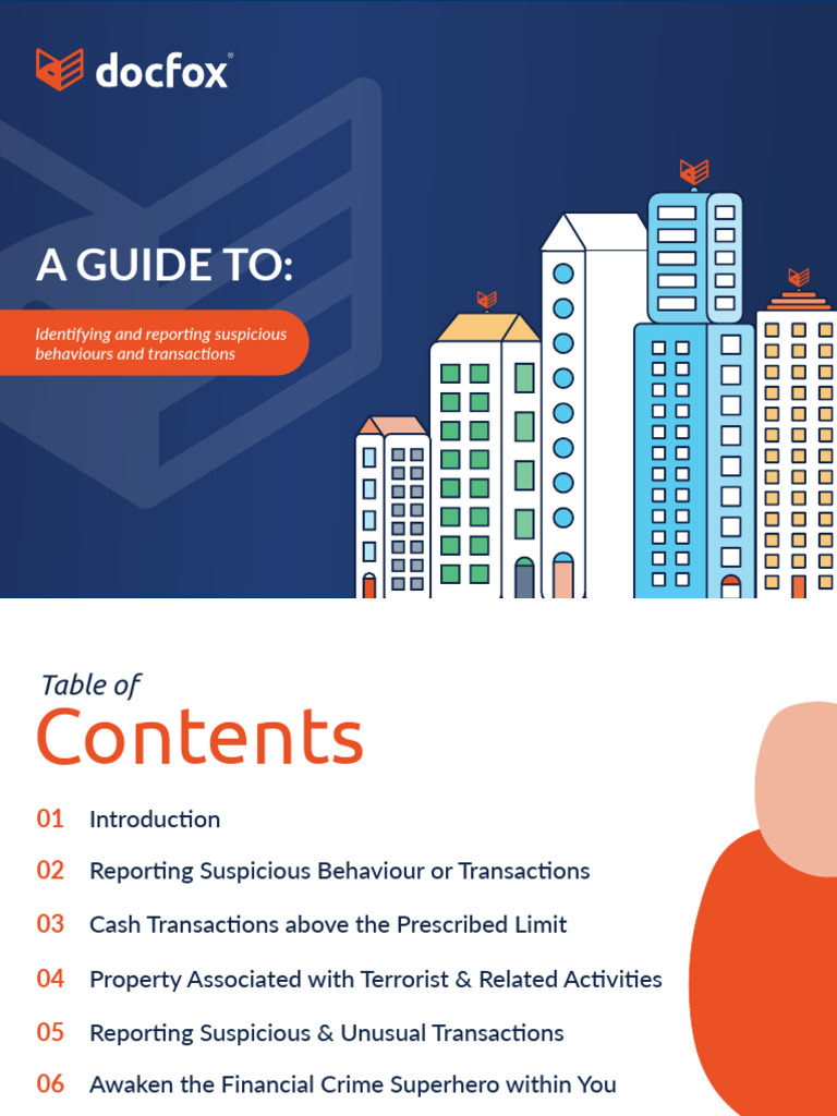 A Guide To Identifying Reporting Suspicious Behaviours Transactions ...