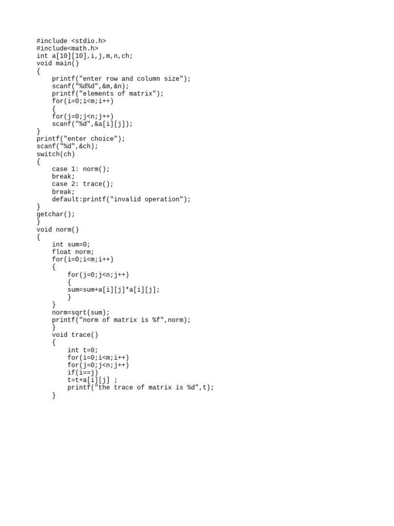 Trace and Norm | PDF