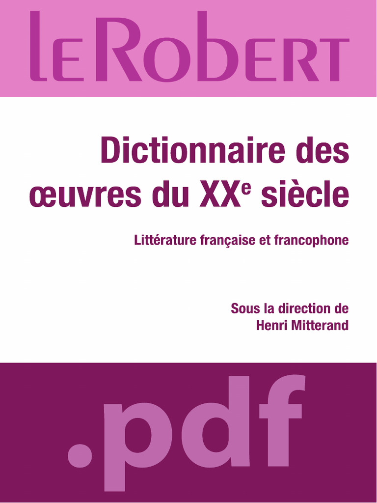 Dictionnaire Des Oeuvres Du XXe Siècle | PDF