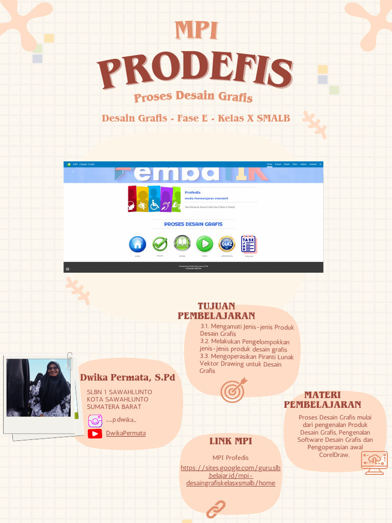 Prodefis Prodefis: Desain Grafis - Fase E - Kelas X SMALB | PDF