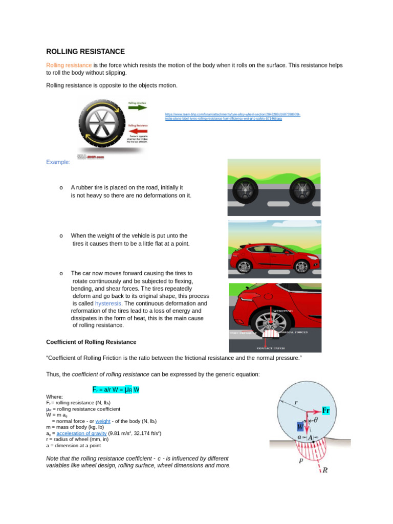 Rolling Resistance | PDF