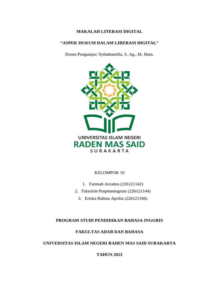 Makalah Literasi Digital | PDF