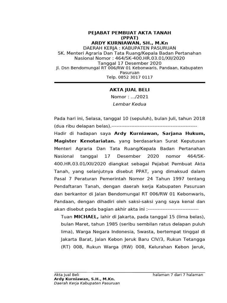 AJB Dengan Kuasa Menjual | PDF