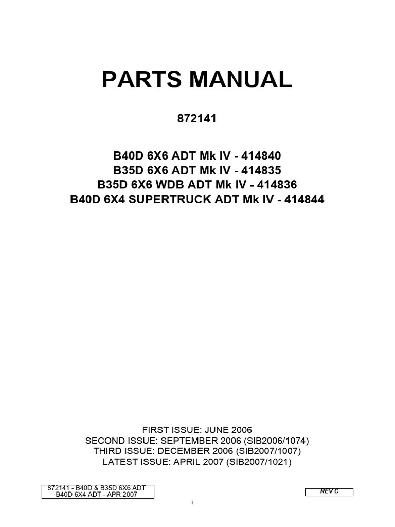 B35D and B40D Parts | PDF