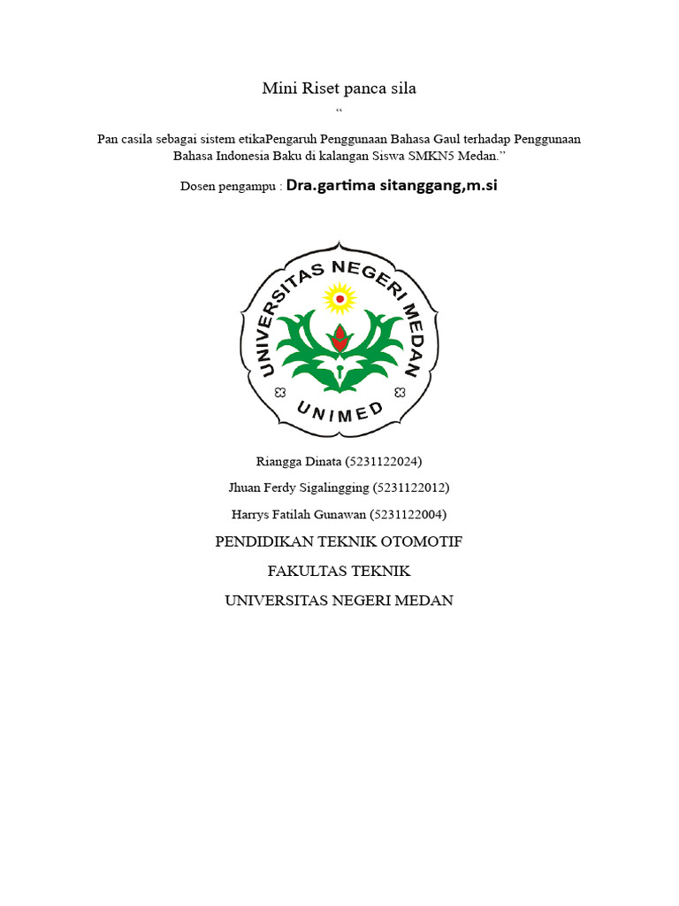 Mini Riset Pancasila JRH | PDF