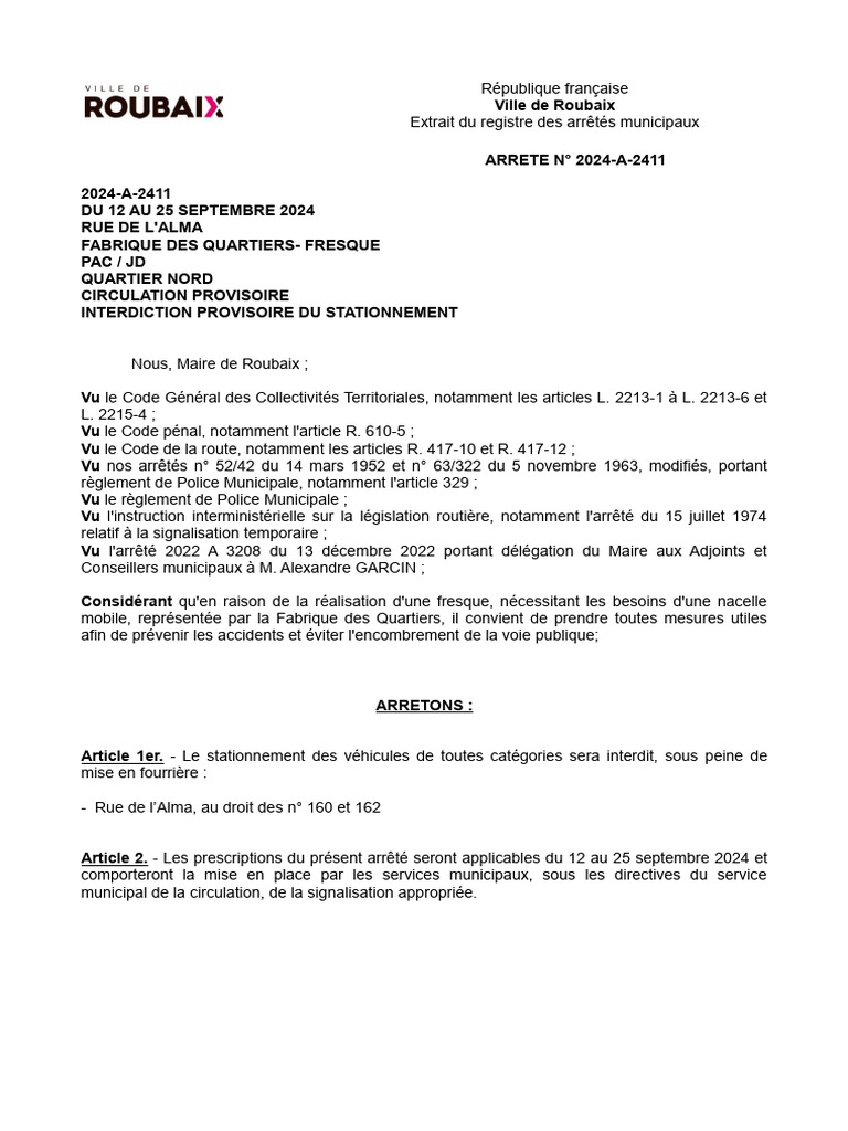 Signé Électroniquement Par: Alexandre GARCIN Date de Signature: 06/09 ...